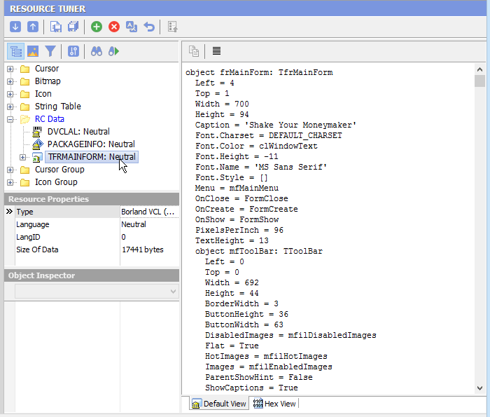 Resource Editor How To Edit A Delphi Form Rcdata In Programs Compiled Using Delphi Builder