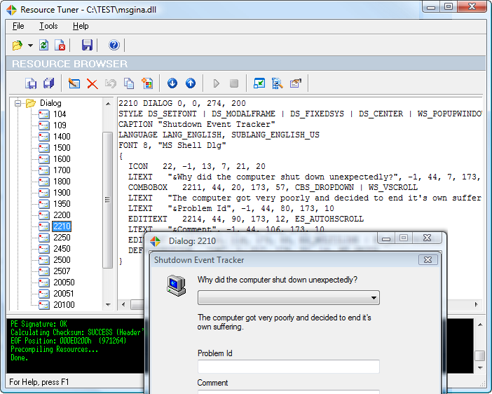 Resource Tuner Screenshots Open And Edit Exe Dll Ocx Scr Files With Resource Editor 